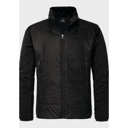 Sch&ouml;ffel Fleecejacke SCH&Ouml;FFEL "Hiking Hybrid Jk Style Cascata MNS", Herren, Gr. 50, schwarz (9990, schwarz), Oberstoff: 100% Nylon; Oberstoff: 100% Polyester; Futter: 100% Polyester; Wattierung: 100% Polyester, regular fit, hoch geschlossener Ausschnitt, Jacken Fleecejacke