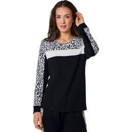 CREATION L PREMIUM Damen Langarmshirt in Lyocell-Qualit&auml;t schwarz-wei&szlig; Gr&ouml;&szlig;e 36/38
