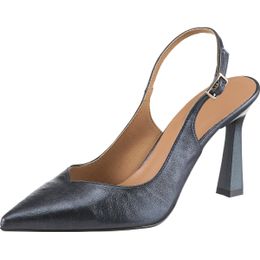 Heine Damen Slingpumps marine-metallicfarben Gr&ouml;&szlig;e 36