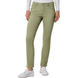 CREATION L PREMIUM Damen 5-Pocket-Jeans mit Biesen-Verzierung an den Taschen schilf Gr&ouml;&szlig;e 19