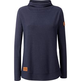 CR&Eacute;ATION L Damen Stehkragenpullover mit Linksstrick-Muster marine Gr&ouml;&szlig;e 36