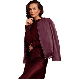 CREATION L PREMIUM Damen Lederblazer burgund Gr&ouml;&szlig;e 38