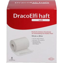 Dracoelfi haft elast.Fixierbinde 10 cmx20 m wei&szlig; 8 St