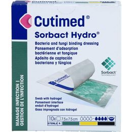 Cutimed Sorbact Hydro Gel Kompressen 7,5x7,5 cm 10 St
