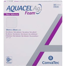 Aquacel Ag Foam nicht adh&auml;siv 20x20 cm Verband 5 St