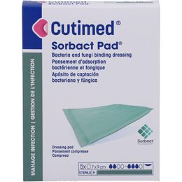 Avitamed Cutimed Sorbact Pad Kompressen 7x9 cm 5 St