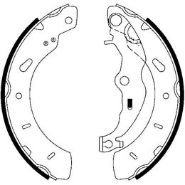ATE Bremsbackensatz 03.0137-0512.2 hinten rechts links mit Hebel f&uuml;r FORD EY16-2200-AC BV61-2200-AC 2617377