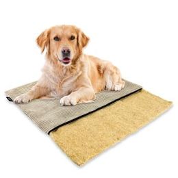Rohrschneider m&uuml;mmi Hundematte Hanf, abnehmbarer Cordbezug beige 68 cm, 2 cm, 50 cm