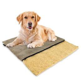 Rohrschneider m&uuml;mmi Hundematte Hanf, abnehmbarer Cordbezug taupe 1 m, 2 cm, 68 cm