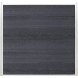 Wellker Sichtschutzzaun Steckzaunelement Cora Line Set WPC anthrazit Sichtschutz Steckzaun, 179x28x2 cm