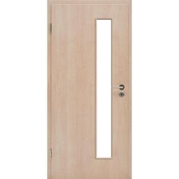 Kilsgaard Zimmert&uuml;r mit Lichtausschnitt schmal schlo&szlig;seitig Nova Ahorn Lamikor Typ 43/LA S-05 Rundkante, DIN Rechts, 860x2110 mm