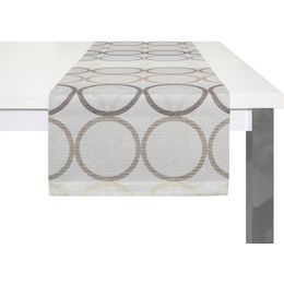 Tischl&auml;ufer WIRTH "ZIRBELLO" Gr. 1, braun, B:40cm L:150cm, Baumwolle, Polyester, Tischdecken