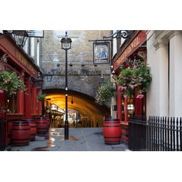 Fototapete papermoon "LONDON PARIS VINTAGE BAR", bunt, B:2,5m L:1,86m, Vlies, Tapeten