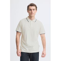 Poloshirt Blend "BHEdin", Damen, Gr. L, snow wei&szlig;, Piqu&eacute;, 100% Baumwolle, unifarben, Basic, normal normal, ohne Ausschnitt, gerader Abschluss, Shirts, Klassisches Polo-Shirt mit kurzer Knopfleiste