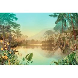 Vliestapete Komar "Digitaldruck Vlies - Lac Tropical - Gr&ouml;&szlig;e 400 x 270 cm", bunt, B:400m L:270m, Vlies, Tapeten, Wohnzimmer, Schlafzimmer