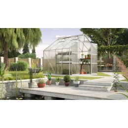 Gew&auml;chshaus Vitavia "Uranus 6700", silber (silberfarben), B:254cm T:254cm, Gew&auml;chsh&auml;user