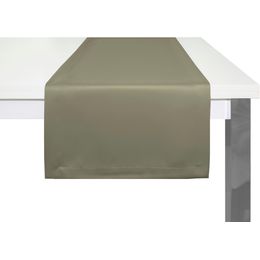 Tischl&auml;ufer WIRTH "Umea" Gr. 1, grau (dunkelgrau), B:150cm L:40cm, Polyester, Tischdecken
