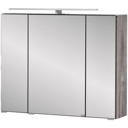 Spiegelschrank Welltime "Windau", braun (eiche ribbeck), B:80cm H:64cm T:20cm, Holzwerkstoff, Schr&auml;nke, Spiegelschrank, 80 cm breit