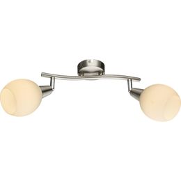 Globo LIGHTING Deckenspot "ELLIOTT", nickelfarben matt, 2, H: 23cm, 1 Stk., Leuchten, LED Strahler f&uuml;r Wohn- & Schlafzimmer dimmbar, Deckenspot