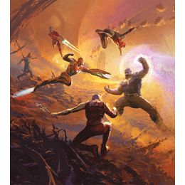 Vliestapete Komar "Digitaldruck Vlies - Avengers Epic Battle Titan - Gr&ouml;&szlig;e 250 x 280 cm", bunt, B:250m L:280m, Vlies, Tapeten, Kinderzimmer
