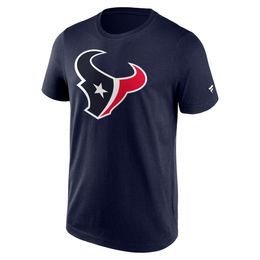 T-Shirt Fanatics "Fanatics T-Shirt Houston Texans Primary Logo Graphic", Damen, Gr. M, blau, 100% Baumwolle, Shirts T-Shirt