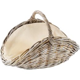 Aufbewahrungskorb Locker, beige (natur), B:62cm H:38cm T:39cm, Rattan, Aufbewahrungsboxen