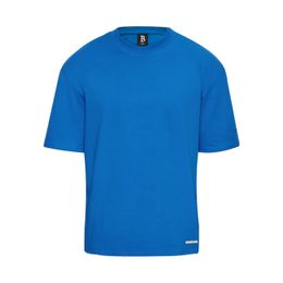 T-Shirt DROPSIZE "Dropsize Herren Dropsize Super Heavy Blank T-Shirt", Damen, Gr. M, royalblau, 100% Baumwolle, unifarben, oversize, Rundhals, Shirts T-Shirt