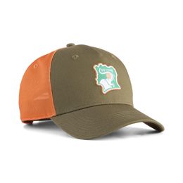 Trucker Cap Puma "Elfenbeink&uuml;ste Trucker Cap Erwachsene", Herren, Gr. onesize, loden gr&uuml;n melon glow orange, Futter Vorderteil: 100% Polyester. Hinterer Einsatz: 100% Polyester, mehrfarbig, Caps