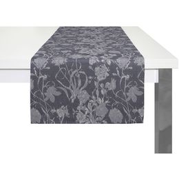 Tischl&auml;ufer Adam "Flower Cuv&eacute;e Light" Gr. 1, blau (indigo), B:50cm L:150cm, Bio-Baumwolle, Tischdecken