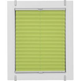 Plissee SUNLINES "One Size Style Crepe", gr&uuml;n (gr&uuml;n, grau, grau), B:120cm H:100cm, Obermaterial: 85% Polyester, 15% sonstige Fasern, Plissees, Zubeh&ouml;rfarbe grau, zum Klemmen
