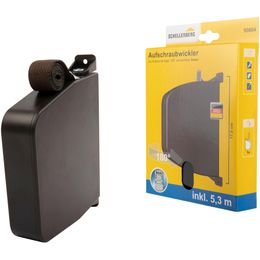Aufputz-Gurtwickler Schellenberg "Aufschraubwickler f&uuml;r das Rollladensystem Maxi", braun, 1 tlg., Gurtwickler, schwenkbar, mit vormontiertem Rollladengurtband, wei&szlig; oder braun