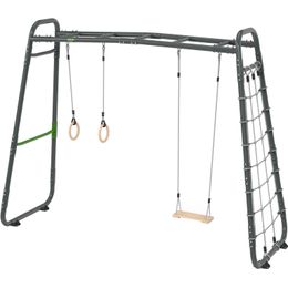 Schaukelkombination EXIT "GetSet Monkeybar MB210", grau, Schaukeln, KinderB:243cm H:248cm T:115cm, Stahl, B:243cm H:248cm T:115cm
