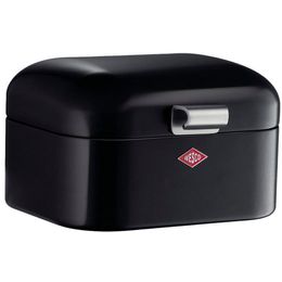 Brotkasten Wesco "Mini Grandy", schwarz, B:18cm H:12cm, Lebensmittelaufbewahrungsbeh&auml;lter, Brotkasten, Metallscharniere, Gummistopper, L&uuml;ftungsloch / Griff, 2 L