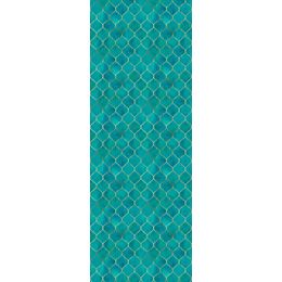 Vinyltapete queence "Aurora", blau (t&uuml;rkis), B:0,9m L:2,5m, Vinyl, Tapeten, 90x250cm, selbstklebend, kinderleichte Anbringung,, Sticker