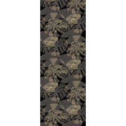 Vinyltapete queence "Bl&auml;tter Monstera", schwarz, B:0,9m L:2,5m, Vinyl, Tapeten, 90x250cm, selbstklebend, kinderleichte Anbringung,, Sticker