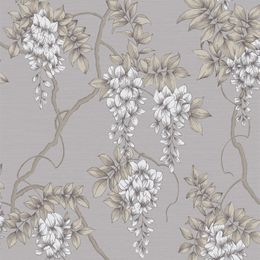 Vliestapete SUPERFRESCO EASY "Glyzinienbaum", lila, B:0,52m H:10m L:10m, Vlies, Tapeten, 10mx52cm (ca. 5m2)