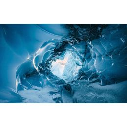 Vliestapete Komar "Digitaldruck Vlies - The Eye of the Glacier - Gr&ouml;&szlig;e 450 x 280 cm", blau, B:450m L:280m, Vlies, Tapeten, Wohnzimmer, Schlafzimmer