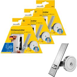 Einlass-Gurtwickler Schellenberg "f&uuml;r das Rollladensystem Maxi, Lochabstand 16 cm, Unterputz-Montage", silber (silberfarben), B:50cm, Gurtwickler, f&uuml;r Rollladengurte mit 23 mm Breite