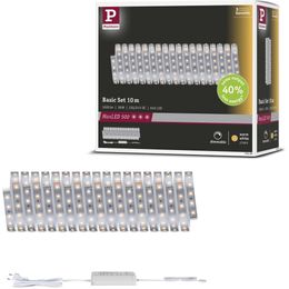 Paulmann LED-Streifen "MaxLED 500 LED Strip Warmwei&szlig; Basisset", silber (silberfarben), Dioden 640 Stk., Gesamtl&auml;nge 10m, Lichterketten, LED-Streifen