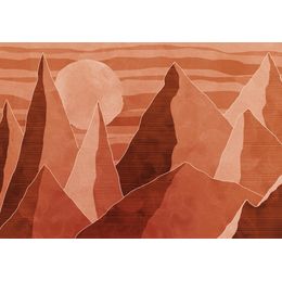 Vliestapete Komar "Digitaldruck Vlies - Desert Mile - Gr&ouml;&szlig;e 400 x 280 cm", rot (rot, braun), B:400m L:280m, Vlies, Tapeten, Wohnzimmer, Schlafzimmer