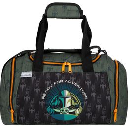 Sporttasche McNeill "Neu, Star Wars, Mandalorian", Kinder, Gr. B/H/T: 37cm x 25cm x 20cm, grau (mandalorian), Polyester, Taschen Sporttasche, f&uuml;r Schule, Sport und Freizeit