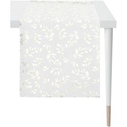 Tischl&auml;ufer Apelt "3625 Christmas Elegance, Jacquardgewebe, Weihnachtsdeko, Weihnachten", beige (creme, goldfarben), B:48cm L:140cm, Polyester, Viskose, Tischdecken, mit gl&auml;nzenden F&auml;den