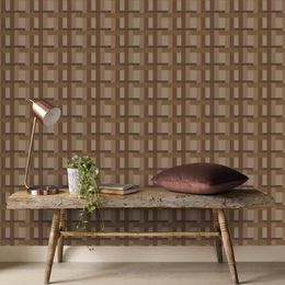 Vliestapete SUPERFRESCO EASY "Perfect Symmetry", braun (braun1), B:0,52m H:10m L:10m, Vlies, Tapeten, 10mx52cm (ca. 5m2)