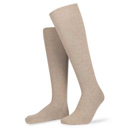 Kniestr&uuml;mpfe Hudson "Kniestrumpf Relax Cotton", Herren, Gr. 45-46, beige (beigemeliert 0723), Obermaterial: 97% Baumwolle CO. 3% Elasthan EL., Socken Kniestr&uuml;mpfe