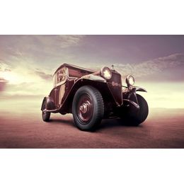 Fototapete papermoon "Posing Oldtimer", bunt, B:2,5m L:1,86m, Vlies, Tapeten
