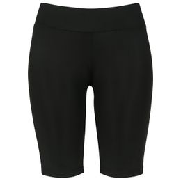 Stoffhose Urban Classics "Urban Classics Damen Ladies Cycle Shorts", Damen, Gr. L, US-Gr&ouml;&szlig;en, schwarz, 80% Polyamid, 20% Elasthan, unifarben, skinny fit, Hosen Stoffhose