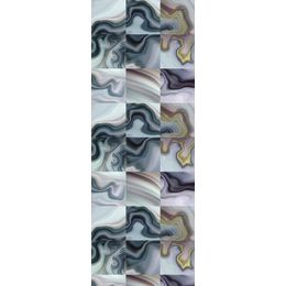 Vinyltapete queence "Oigha", grau, B:0,9m L:2,5m, Vinyl, Tapeten, 90x250cm, selbstklebend, kinderleichte Anbringung,, Sticker