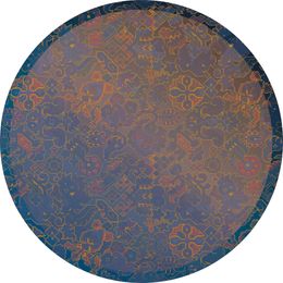 Vliestapete Komar "Vlies selbstklebend - Ornament - Gr&ouml;&szlig;e 125 x 125 cm", blau (blau, bronzefarben), B:125m L:125m, Vlies, Tapeten, Wohnzimmer, Schlafzimmer