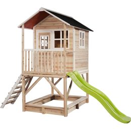 Spielturm EXIT "Loft 500", beige (natur, wei&szlig;), Spielt&uuml;rme, KinderB:328cm H:253cm T:190cm, Holz, BxTxH: 328x255x185 cm, B:328cm H:253cm T:190cm