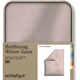 Bettbezug Schlafgut "Woven Satin", lila (lila light), B:155cm L:220cm, Mako-Satin, Obermaterial: 100% Baumwolle, Bettbez&uuml;ge, besonders dicht gewebt, Mix & Match: passender Kissenbezug erh&auml;ltlich